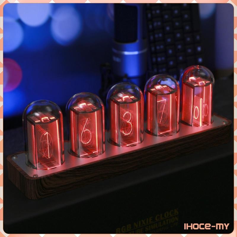 [IhoceMY] Nixie Tube Clock set, Multifunction Clock Simulation Glow ...
