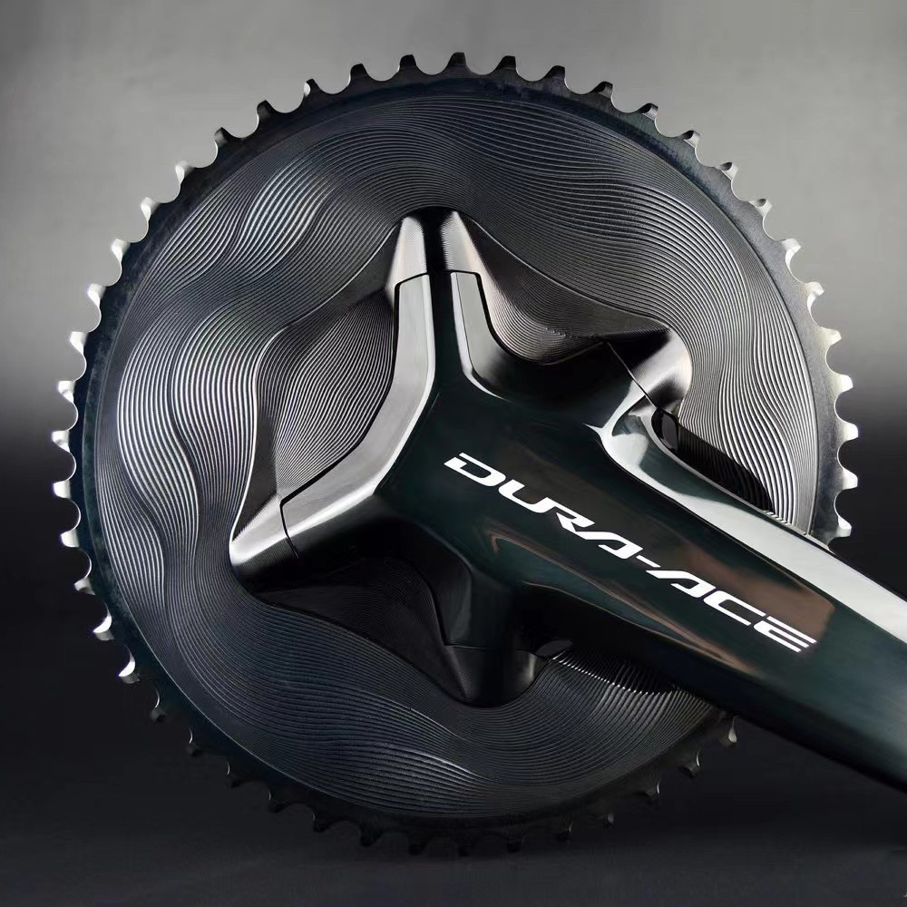 Road Bike Chainrings Set 2x12 speed Round for 110 BCD Shimano Asymmetric with Aero Cover R9200 ...