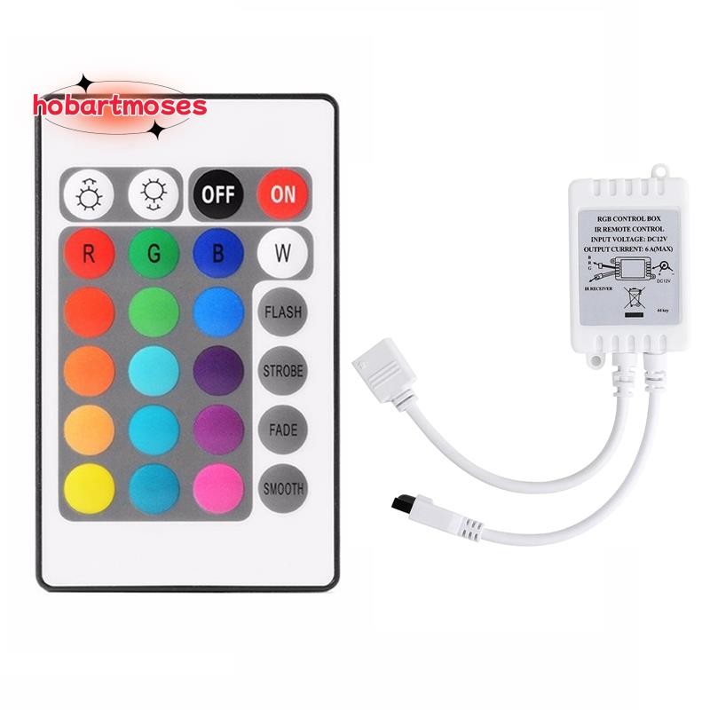 24 Keys Remote Control+ LED Controller RGB Control Box IR Light Strip ...