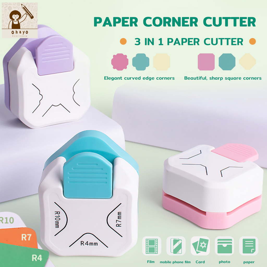 Chamfer Card Round Edge Cutting 3 in1 Paper Cutter Mini Portable DIY ...