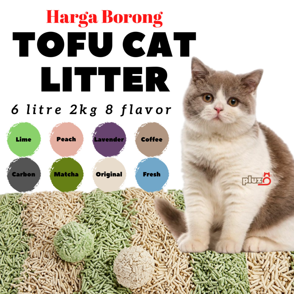 😺WHOLESALES😺 Flushable Tofu Cat Litter pasir kucing 6L/2KG | Shopee Malaysia