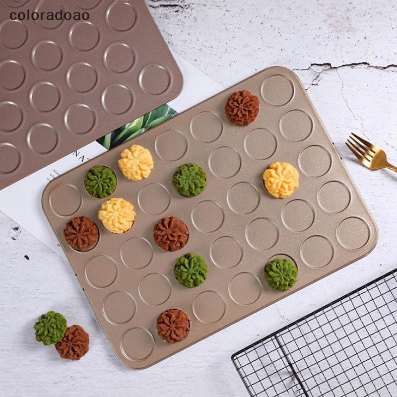 col 35 Holes Carbon Steel Baking Pan Macarons Cooking Mat Non Stick ...