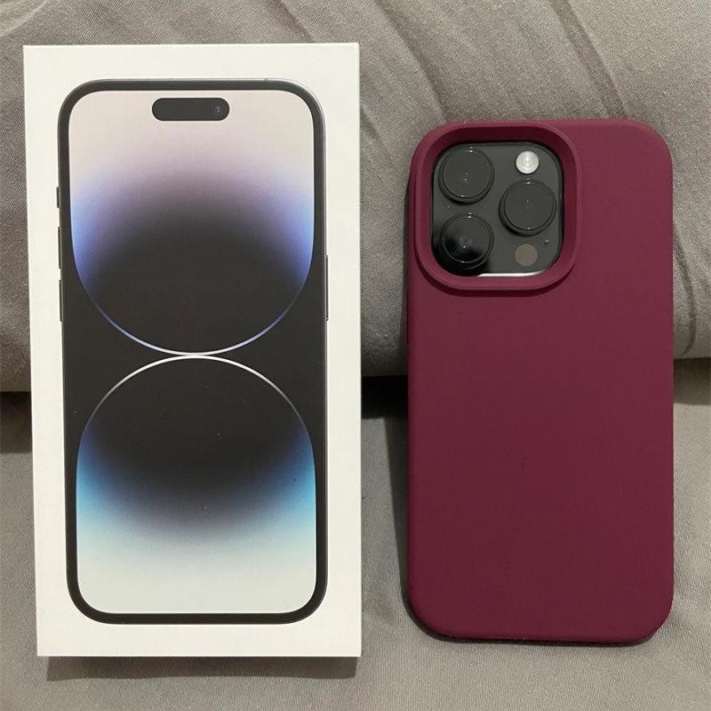 Wine Red Non-slip Liquid Soft Silicone Phone Case for IP iPhone 7 8 14 ...