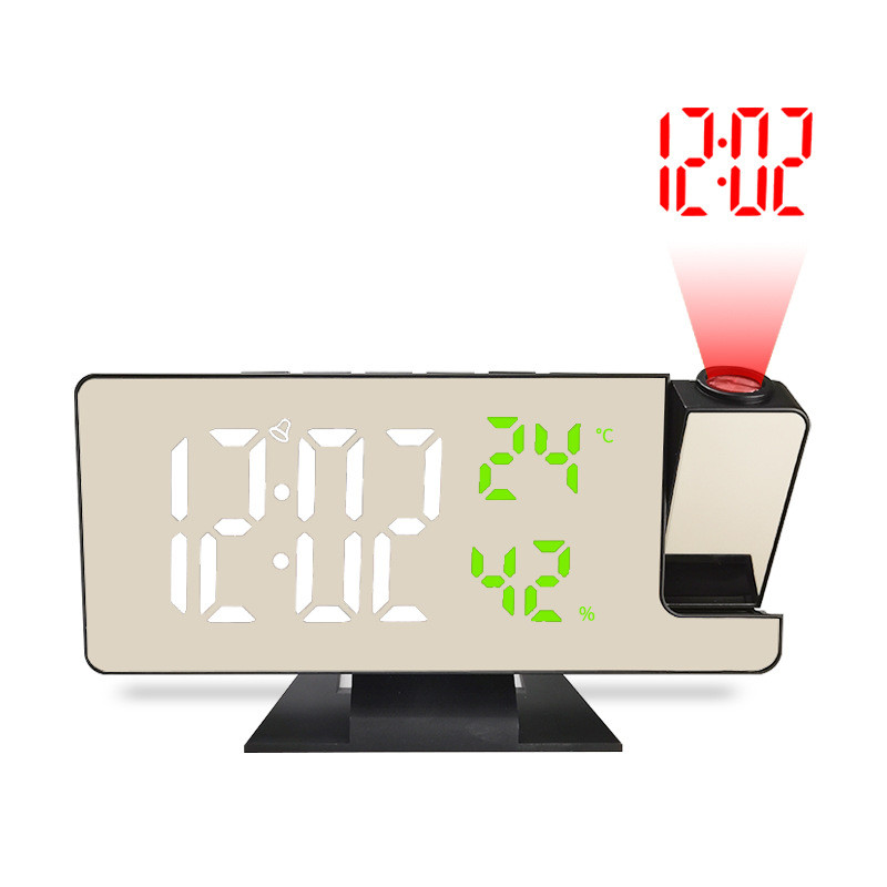 New Digital Projection Clock Creative Temperature Humidity Multi ...