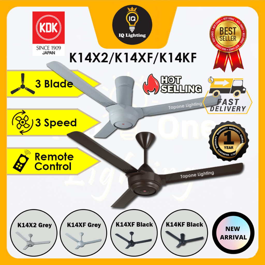 KDK K14X2 / KDK K14XF / KDK K14KF 56'' 3 Blades AC Motor Ceiling Fan ...