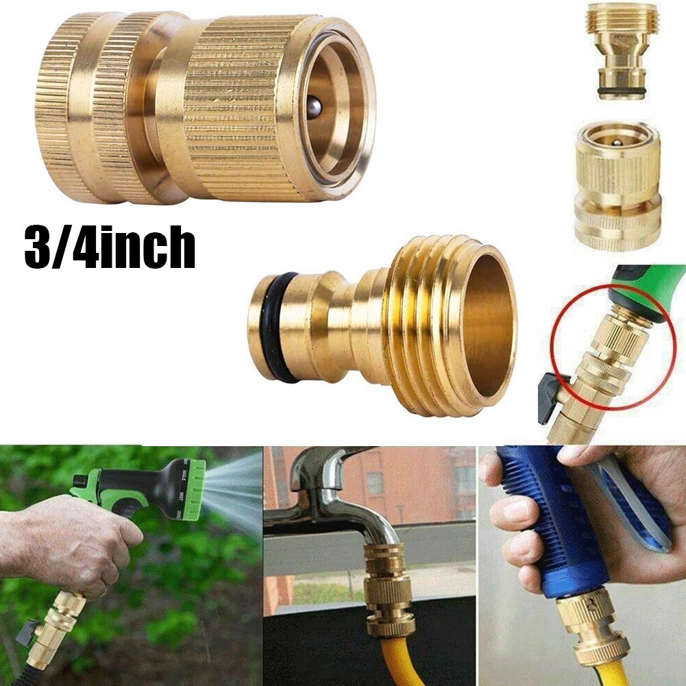 (MULSTORE) Garden Hose Quick Connect, 3/4 inch Brass Female Thread Tap ...