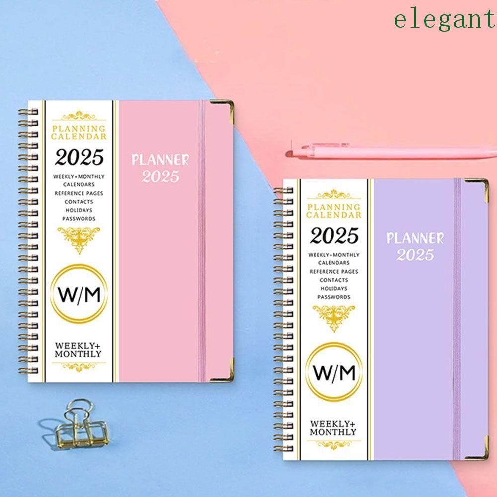 ELEGANT 2025 Planner Notebook, with Index Tags Coil 365 Days A5 Agenda ...