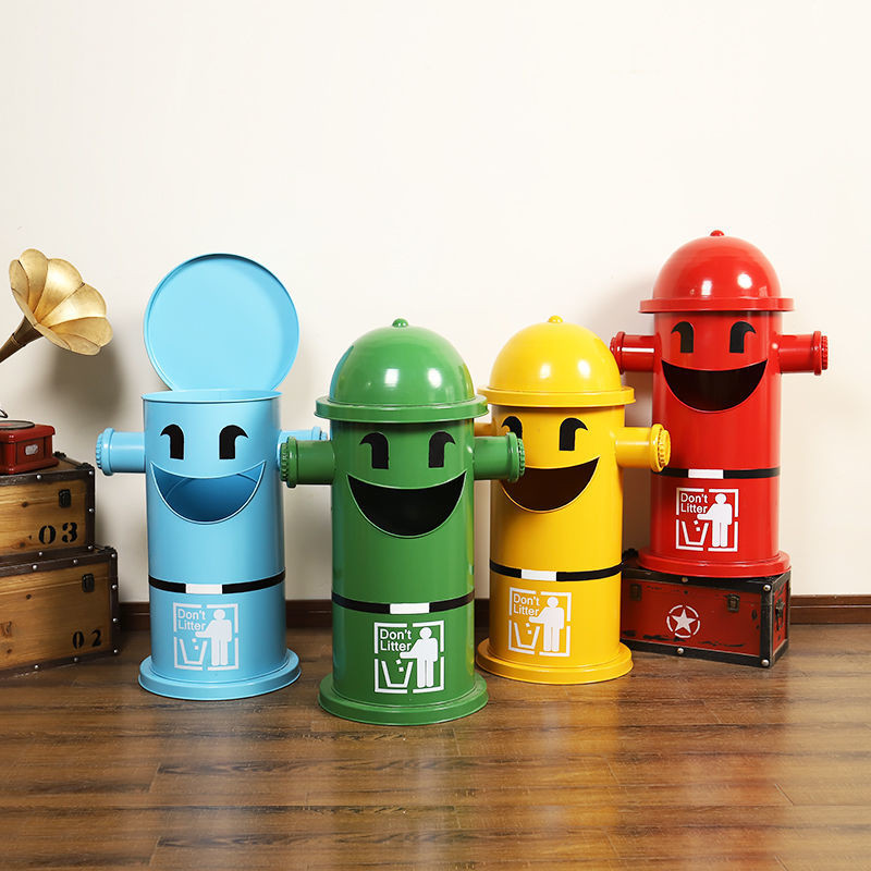 American Fire Hydrant Cartoon Sorting Smiley Face Trash Can Iron ...