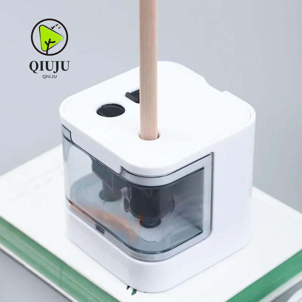 QIUJUU USB Pencil Sharpener, USB and Battery Double Hole Electric ...