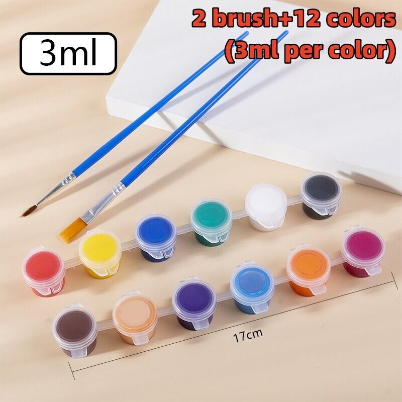 3ml seni Graffiti 12 warna kalis air lukisan cat air kanak-kanak ...