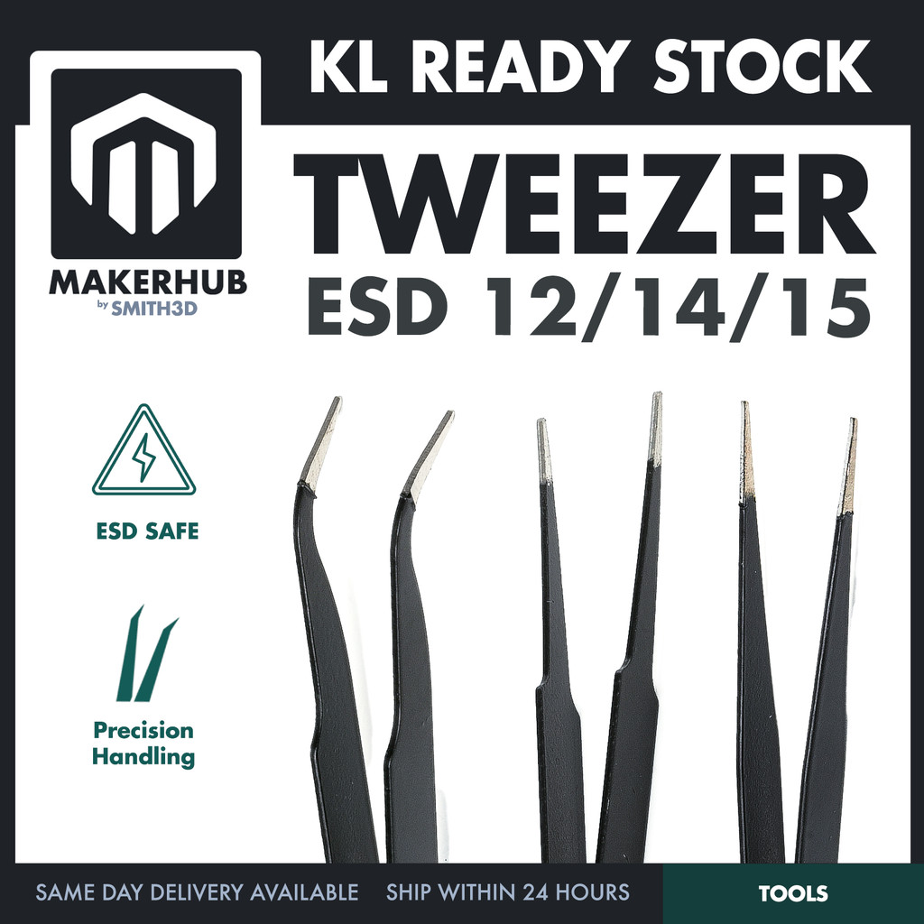 Anti-Static Precision Tweezer for Electronics PCB Repair Soldering ...
