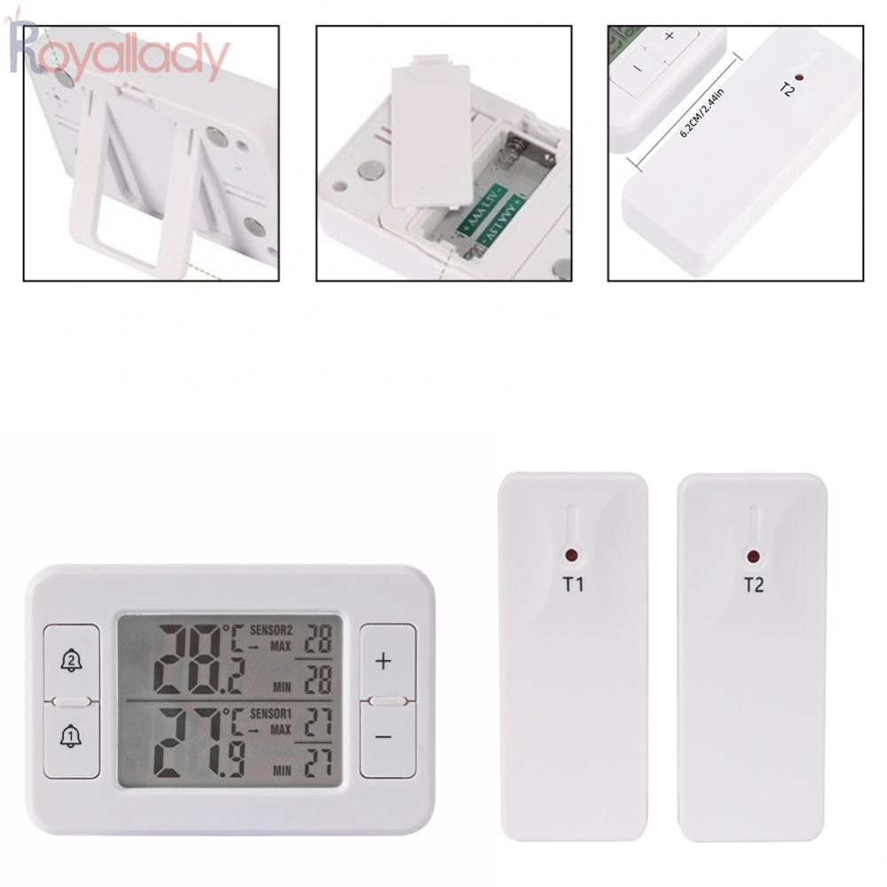 Wireless Refrigerator Thermometer with Alarm for Accurate Temperature ...