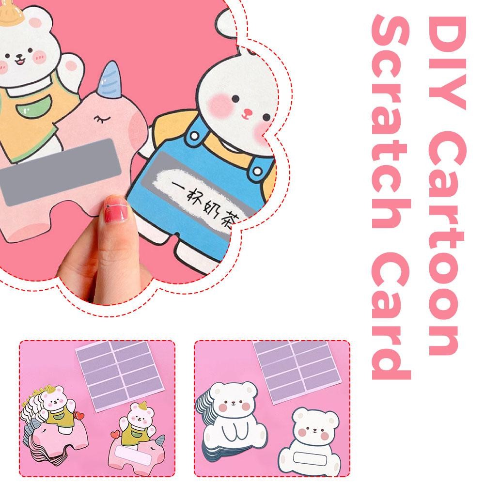 10pcs Scratch And Win Children Homemade Creative Diy Cartoon Scratch ...