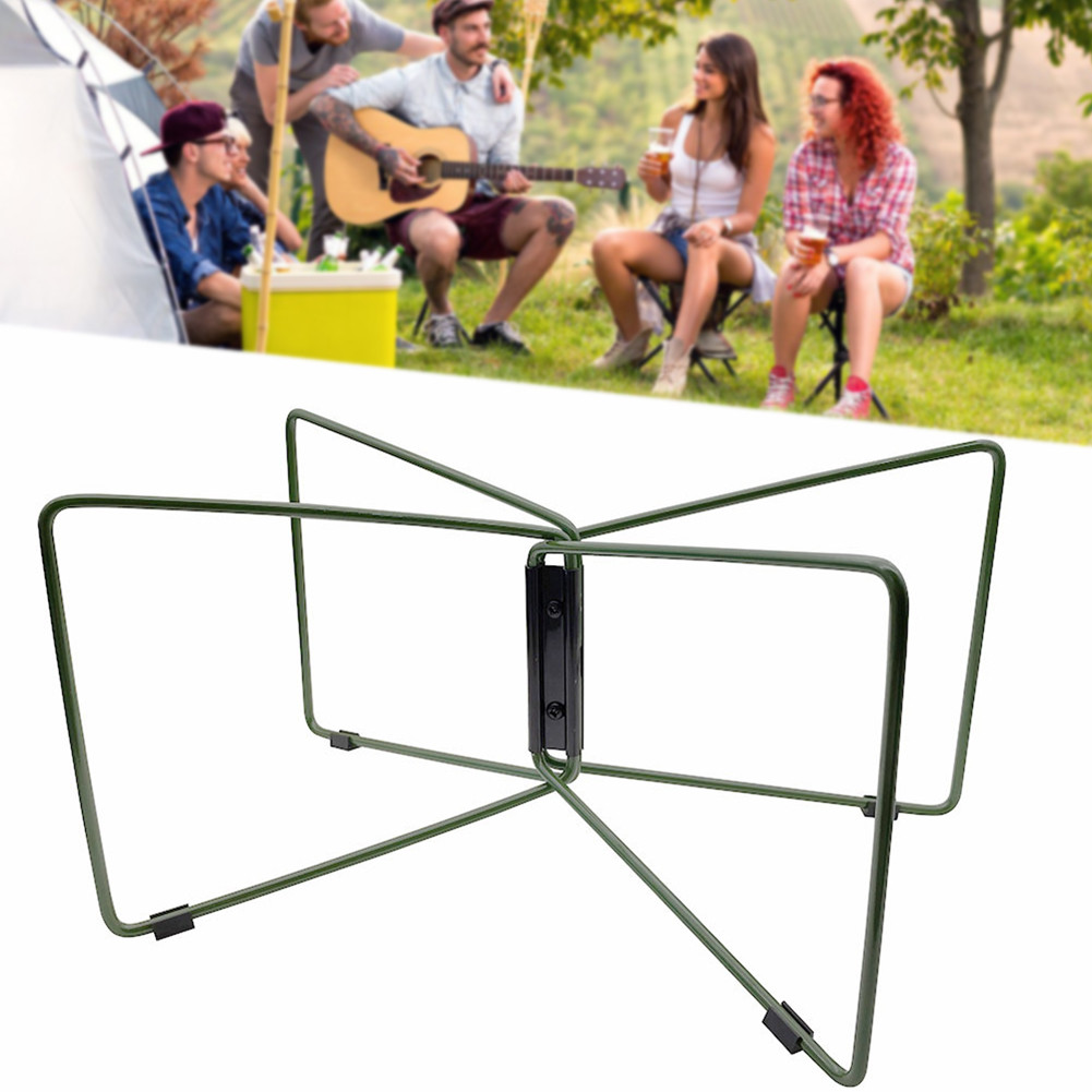 Metal Folding Rack For Camping Cooler Box Ice Bucket Lightweight ...