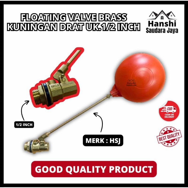 Again HSJ Brass Buoy 1/2" 3/4" Inch Float Ball Toren Floating Valve ...