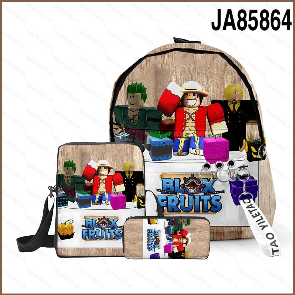 Gan ROBLOX Blox Fruits pencil case Backpack for Student Large Capacity ...