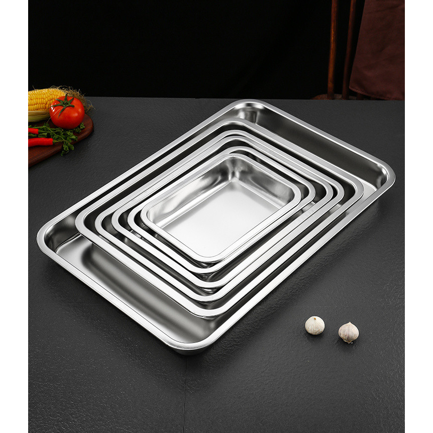 304 stainless steel square basin rectangular square plate buffet ...