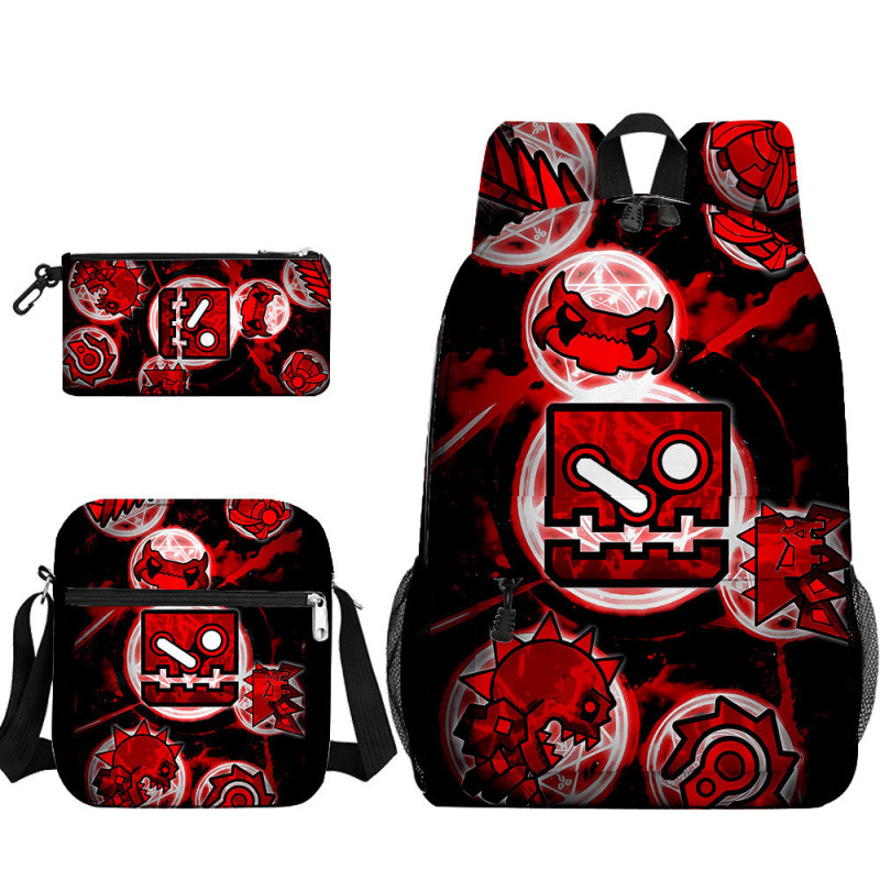 Geometry Dash schoolbag for kids Geometry Dash backpack A2 | Shopee ...