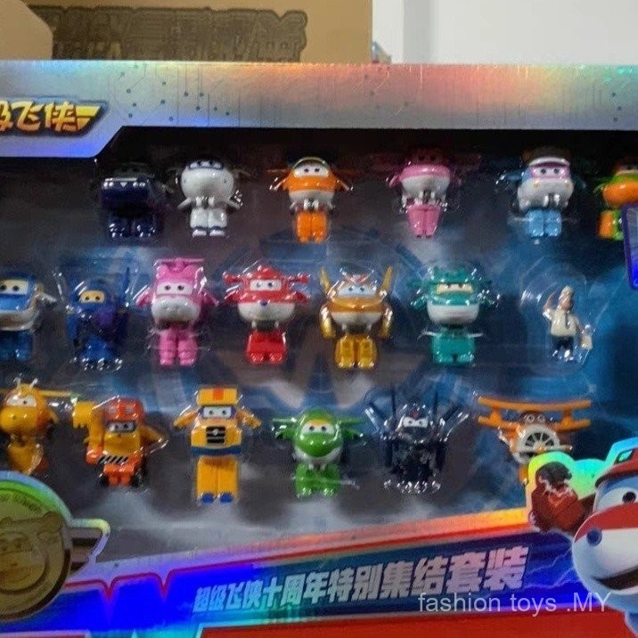 【Ready Stock】SUPER WINGS super wings toys set transformers fighter robot toys big nightwing ...
