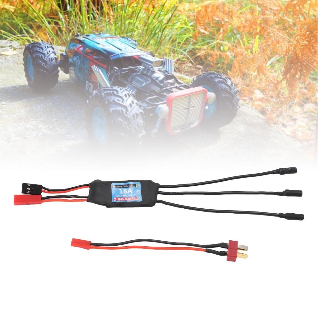 RC Electric Speed Controller Brushless ESC 18A with Jst Male To T Plug ...
