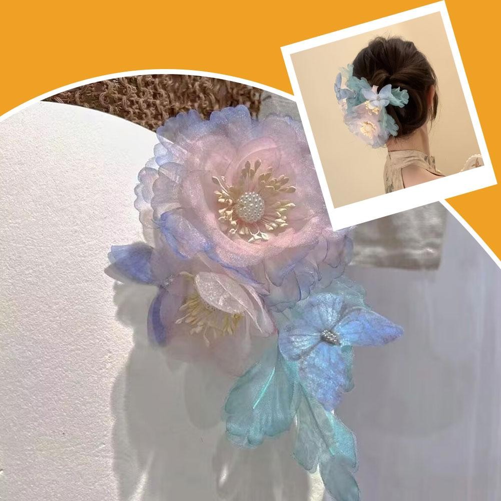 Super Fairy Flower Hair Clip Women Simple Fresh Style Clip Temperament ...
