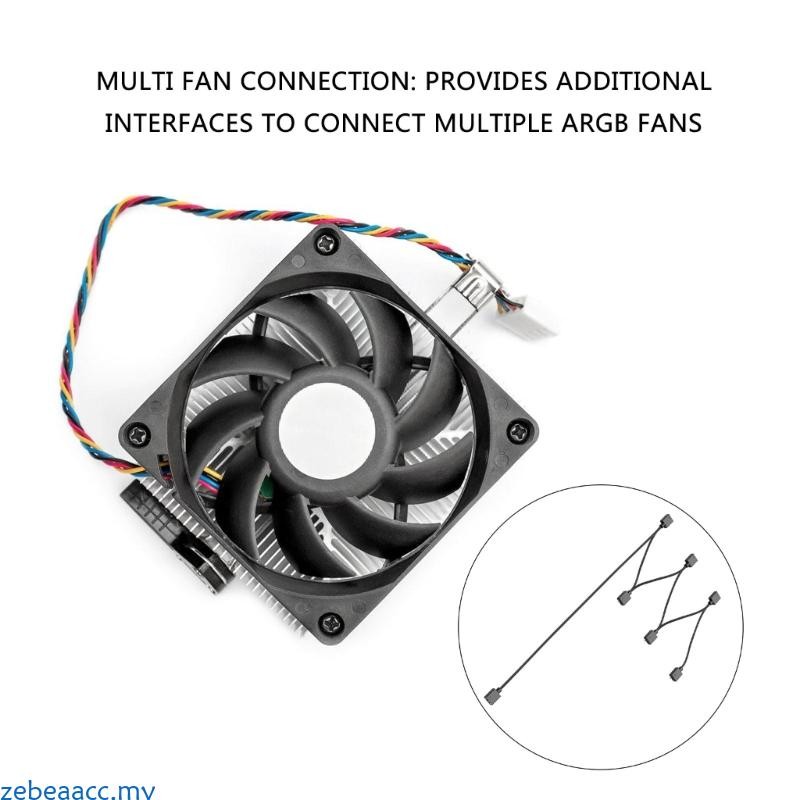 zebeaacc ARGB Fan Connection Cable 3PIN for Setups Flexibility ARGB ...