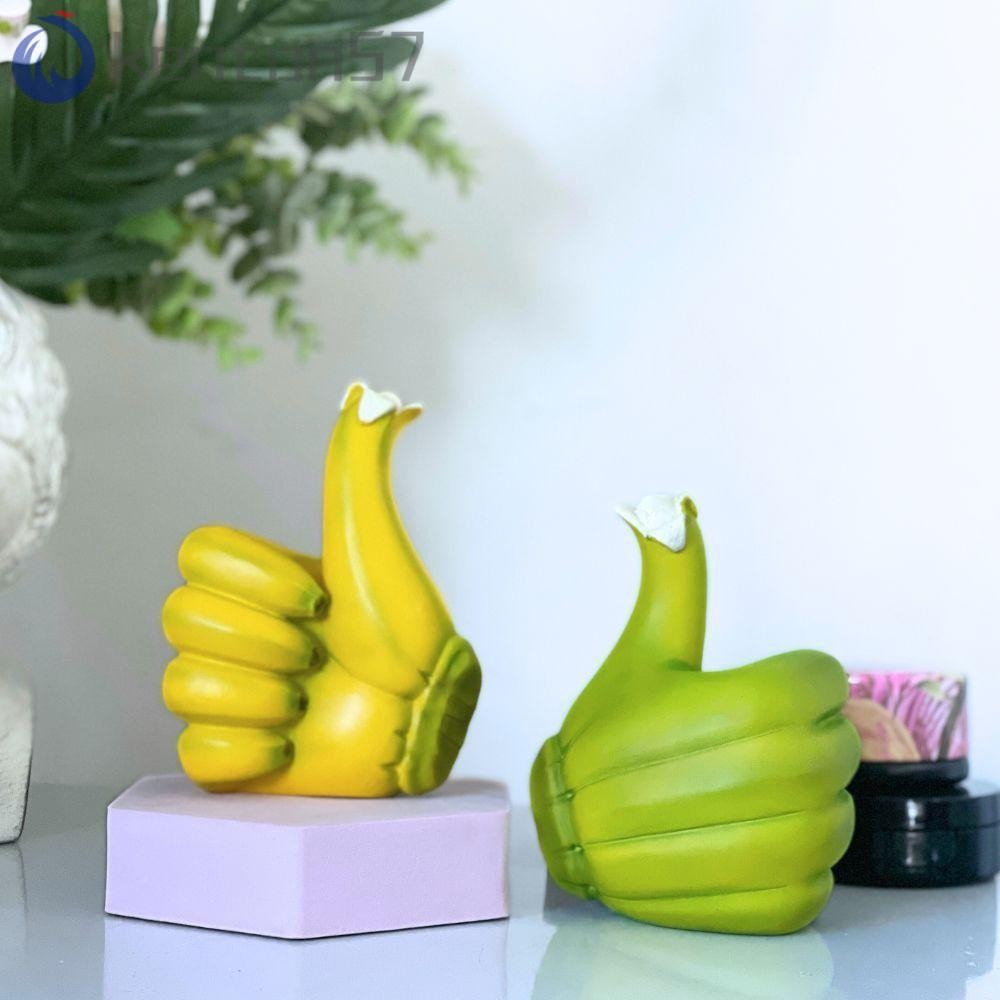 KENTON Motivational Resin Banana Figurine, Hand Finger Sculpture ...