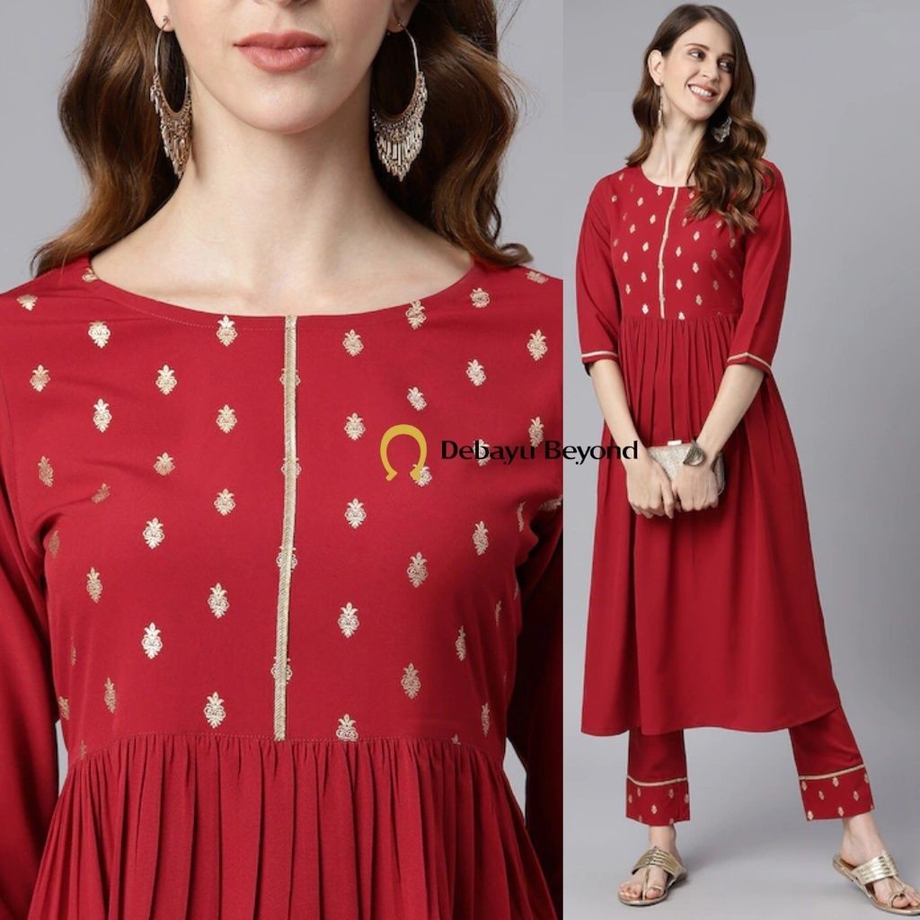 @@[Size S] Exclusive Designer Kurti Set with Bottom (Readystock ...