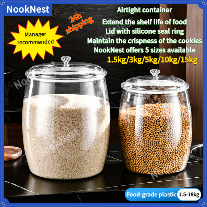 [Ready Stock] balang keropok kedap udara balang besar plastik bekas ...