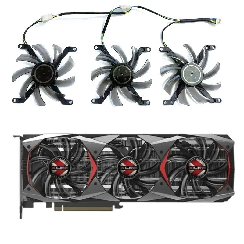 New T129215SU DC 12V 0.5A GTX1080TI GPU Fan for PNY Manli GeForce GTX ...