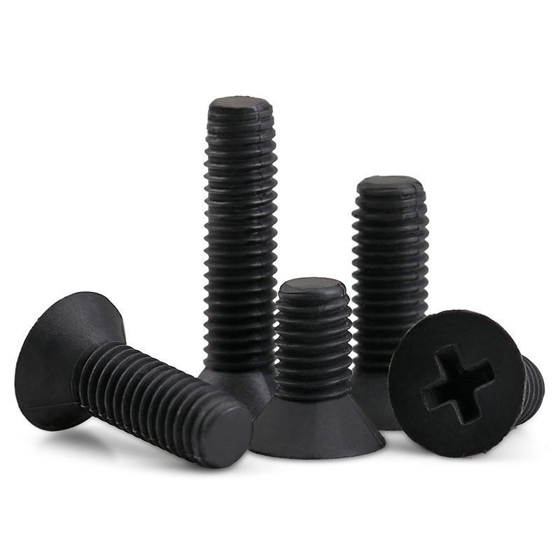 Black Nylon Countersunk Screw Plastic Screw Phillips Countersunk Head ...