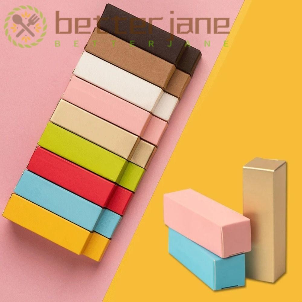 BETTER-JANE 50pcs/Lot Lipstick Tube Carton Box, Kraft Paper Small Lip ...