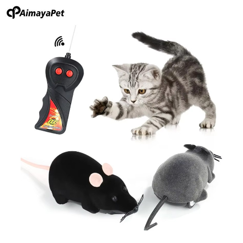 AimayaPet Remote Control Cat Toy Wireless Funny Rat Kitten Playing Toys ...