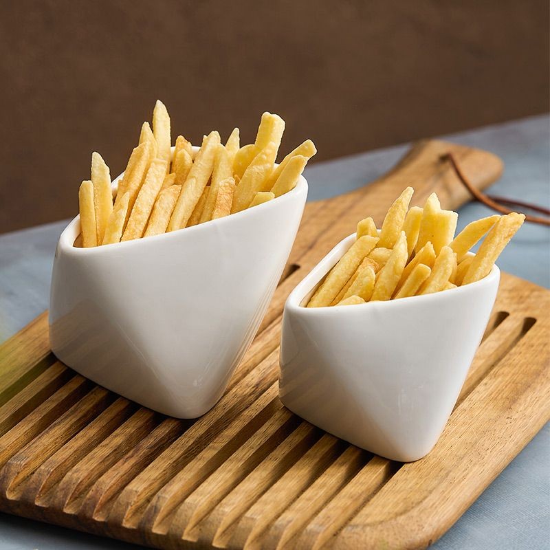 Three-dimensional Folded French Fries Cup Ceramic Cooking Bowl Creative ...