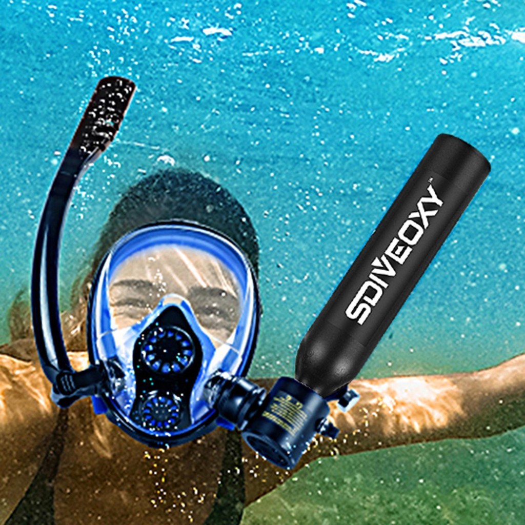 Diving Tank with Snorkel Face CoverScuba Portable Diving Tank 6-12 ...