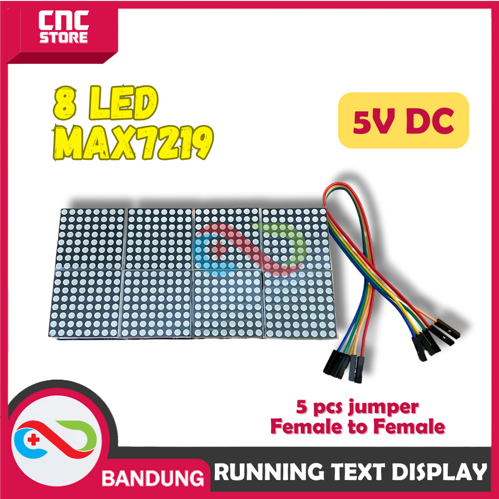 Max7219 LED DOT MATRIX MODULE 8x8 4-IN-2 RUNNING TEXT DISPLAY | Shopee ...