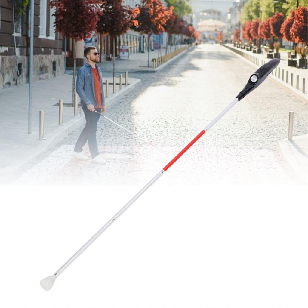 Sinhopsa Folding Guide Cane With Red Reflective Voice Obstacle ...