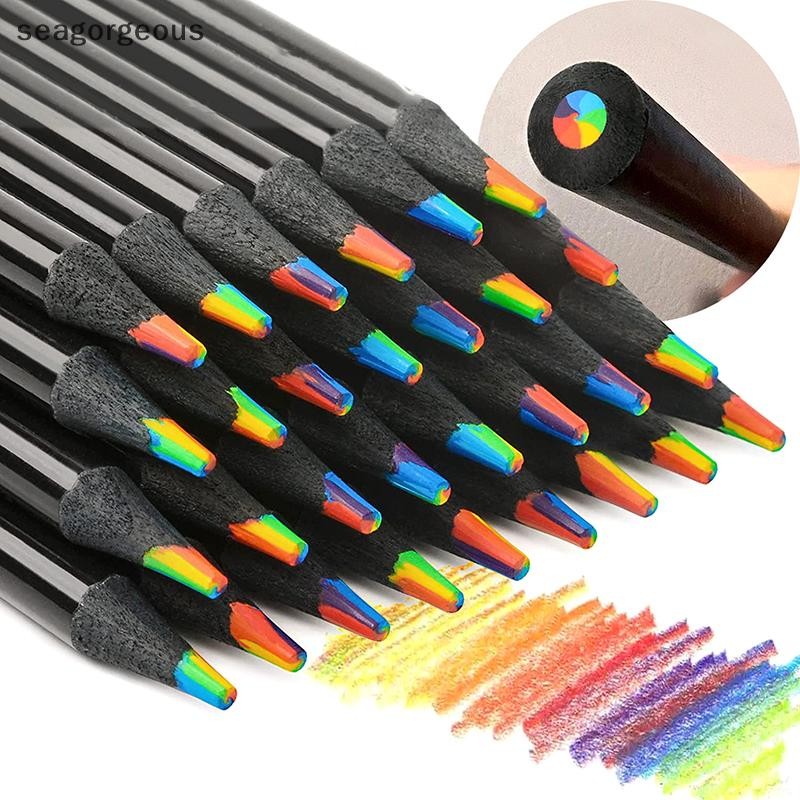 Sgmy 1Pc 7 Colors Gradient Rain Pencils Jumbo-Colored Pencils ...