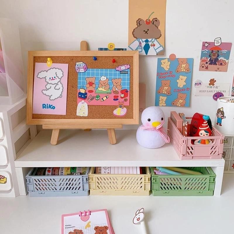 1PC Simple and Creative Foldable Stackable desktop Storage box | Shopee ...