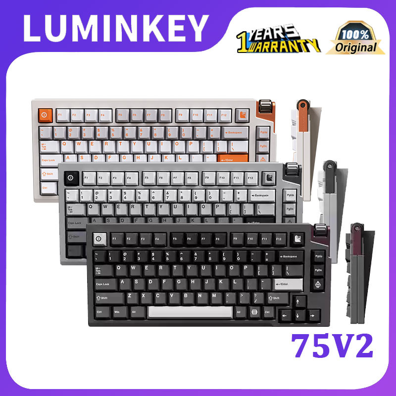 LUMINKEY 75V2 Mechanical Keyboard Bluetooth Wireless Aluminum Tuo Tuo Custom three mode gaming ...