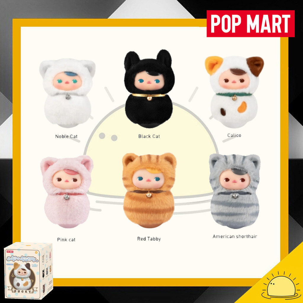 Pop Mart Pucky Roly-Poly Kitty Series-Vinyl Plush Blind Box (Random ...