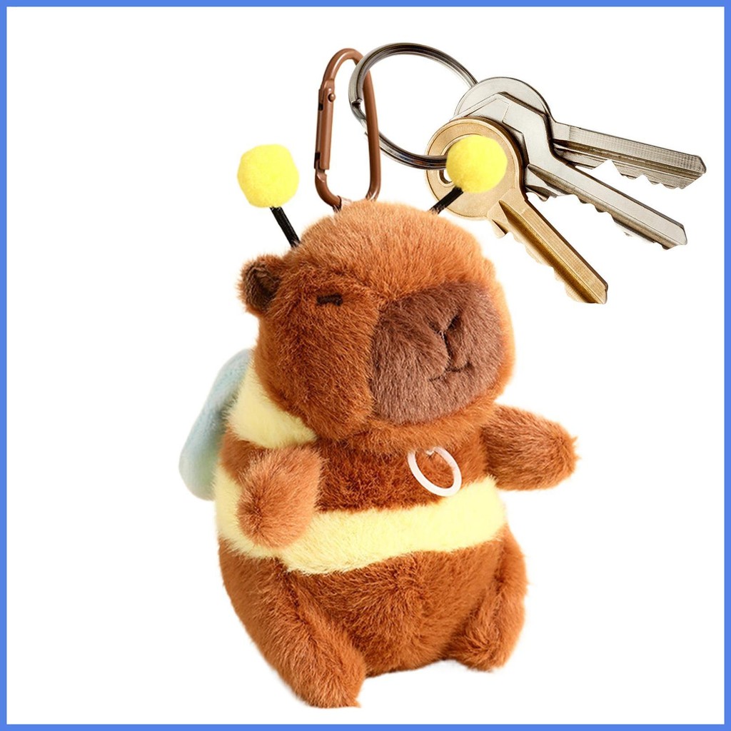 Capybara Stuffed Animal Cartoon Capybara Bee Ornaments Portable Bag ...