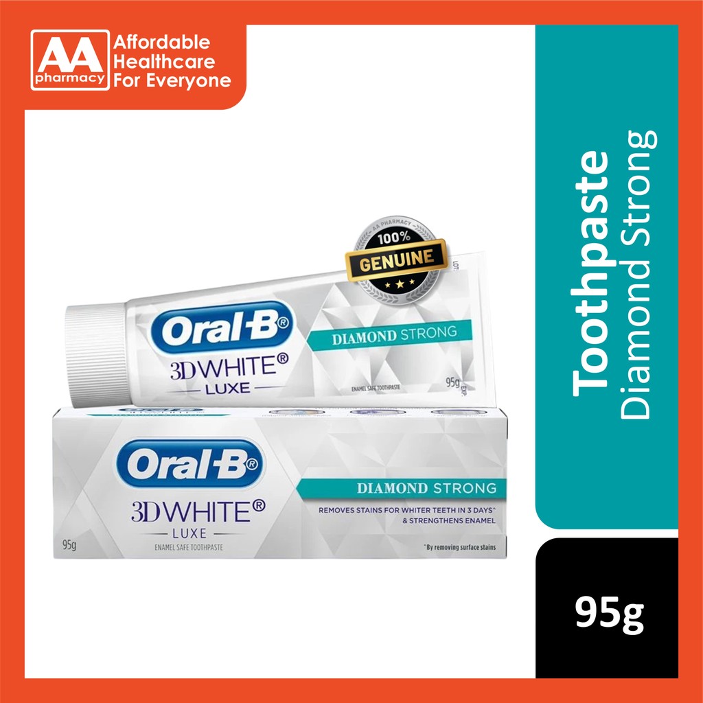 Oral-B 3D White Luxe Toothpaste Diamond Strong 95g | Shopee Malaysia