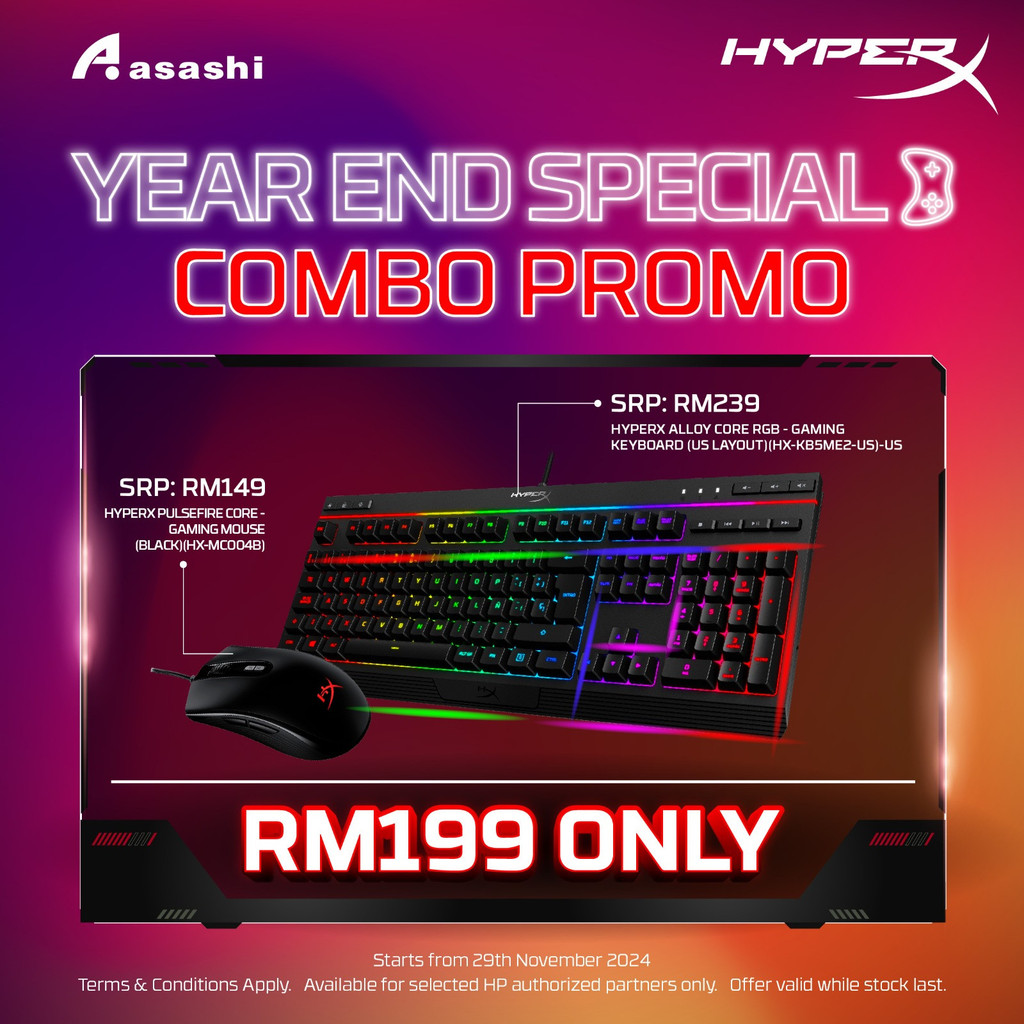 Combo Kingston HyperX Alloy Core RGB - Membrane Gaming Keyboard ...