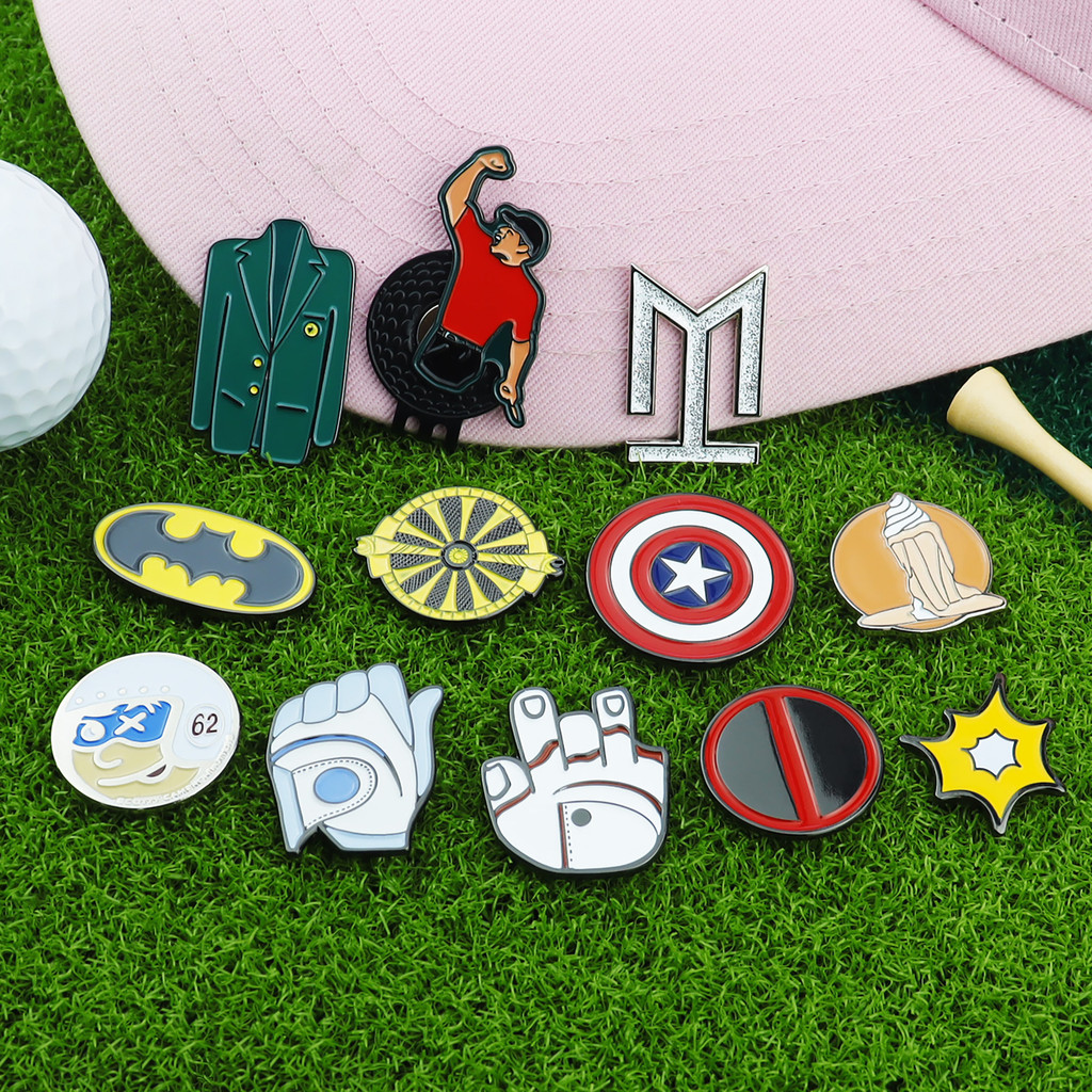 Golf Ball Marker Hat Clip Metal Magnetic Hat Clip with Enamel Ball ...