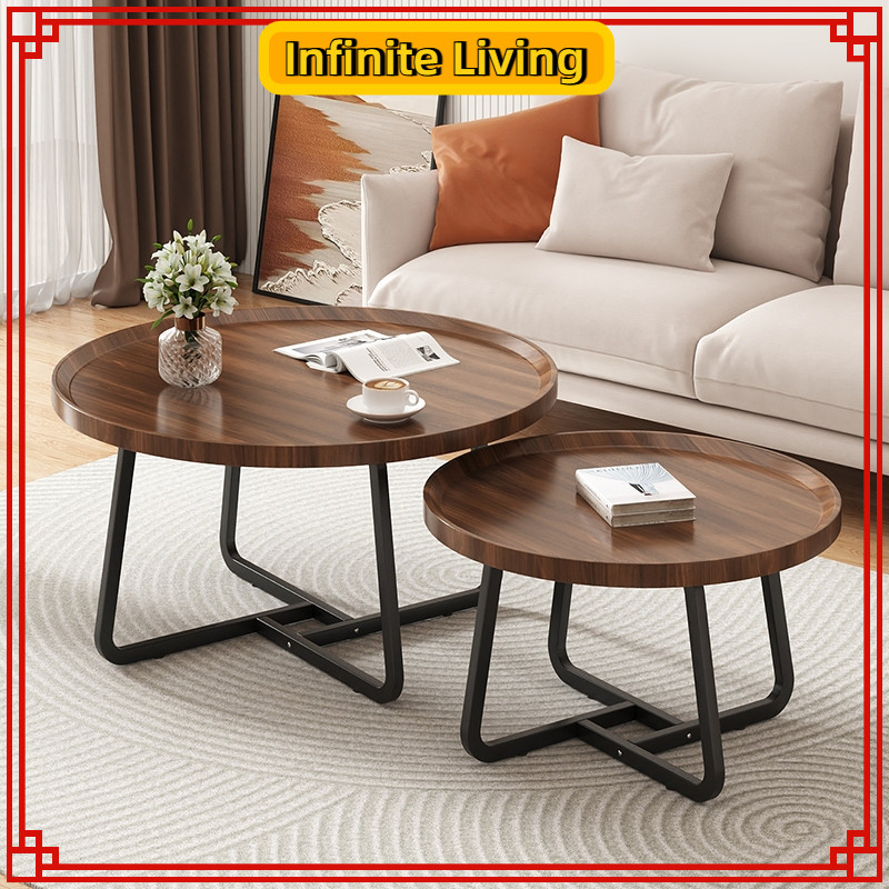 [Infinite Living] Nordic Coffee Table Small Round Table Living Room ...