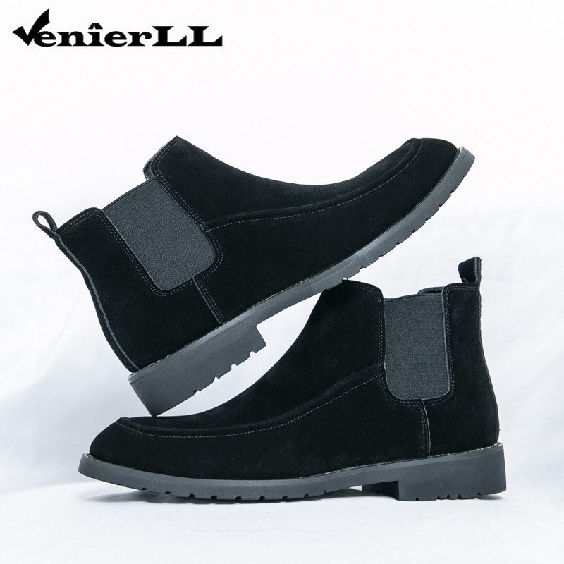 Chelsea Boots Men Classic Elastic Dress Boots Casual Men's Chelsea ...