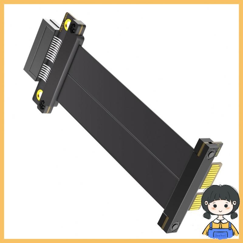 Bang PCIE 1X Risers Cable 180 Degree to 90 Degree Right Angle PCIE4 0 ...