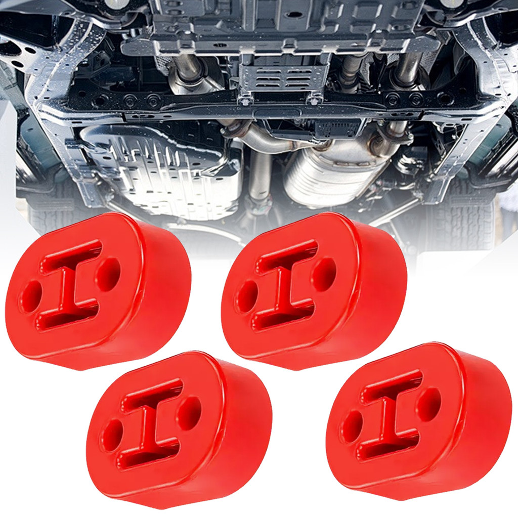 4Pcs/Set 2 Holes Universal Car Heavy Duty Rubber Exhaust Muffler Tail ...