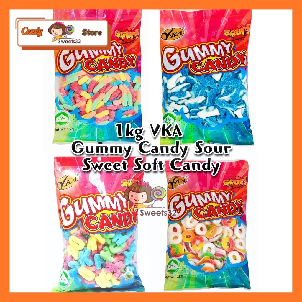 (V.KA) 1kg SOUR Gummy Candy Sour Sweet Soft Candy HALAL | Shopee Malaysia